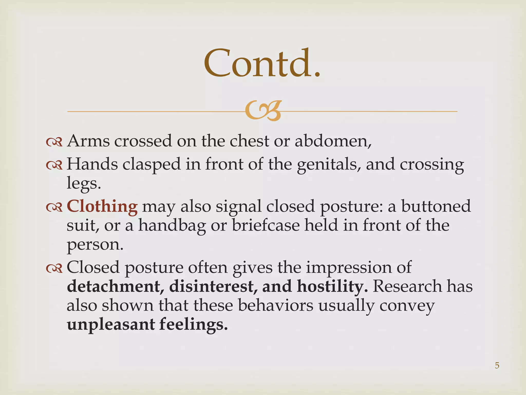 Interpreting Body Language - Posture Behavior | PPTX
