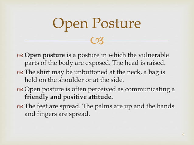 Interpreting Body Language - Posture Behavior | PPTX