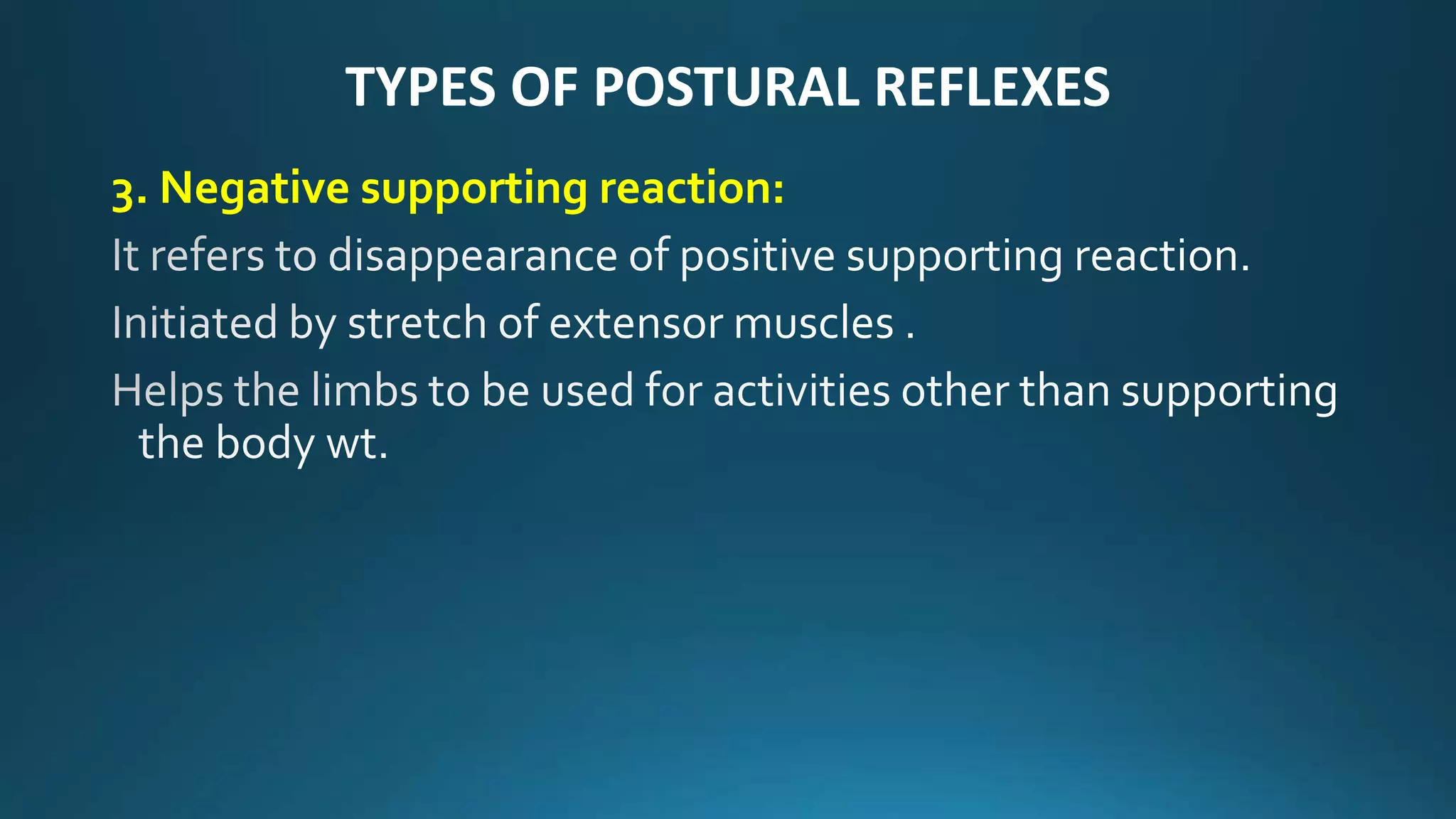 Postural reflexes Physiology | PPTX