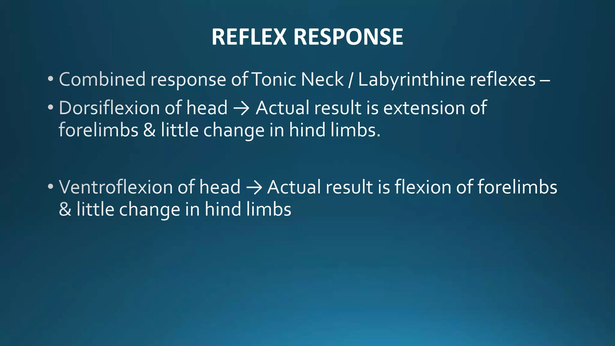 Postural reflexes Physiology | PPTX