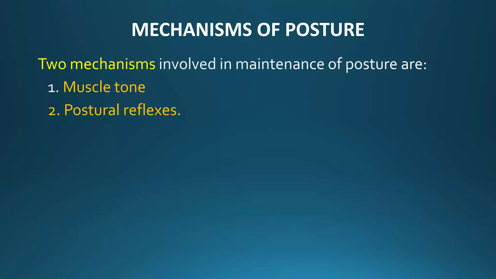 Postural reflexes Physiology | PPTX
