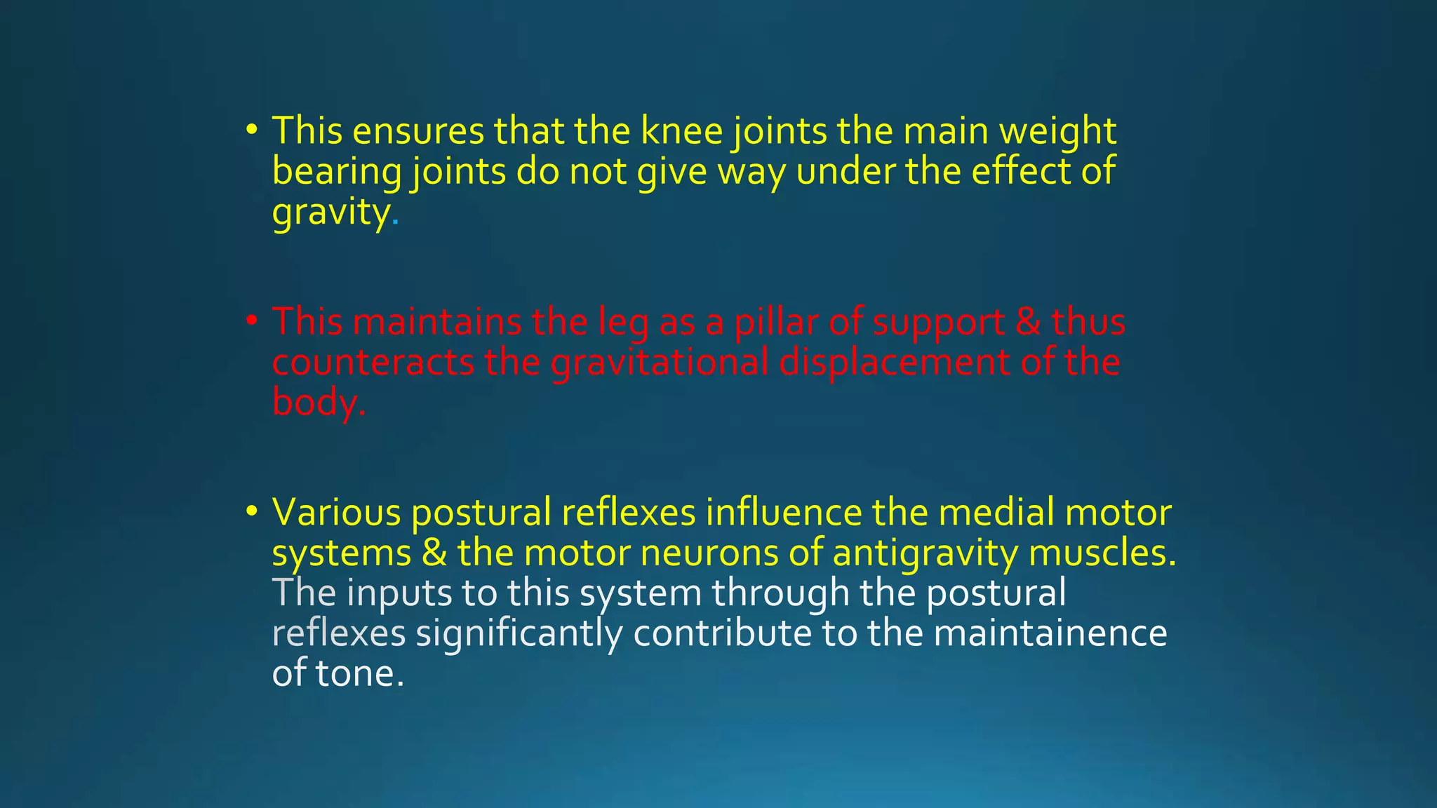 Postural reflexes Physiology | PPTX