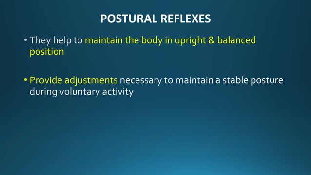 Postural reflexes Physiology | PPTX
