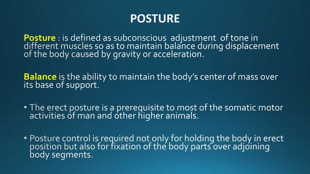 Postural reflexes Physiology | PPTX