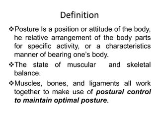 Posture in biomech.pptx | Death, Injury, or Military Conflict ...