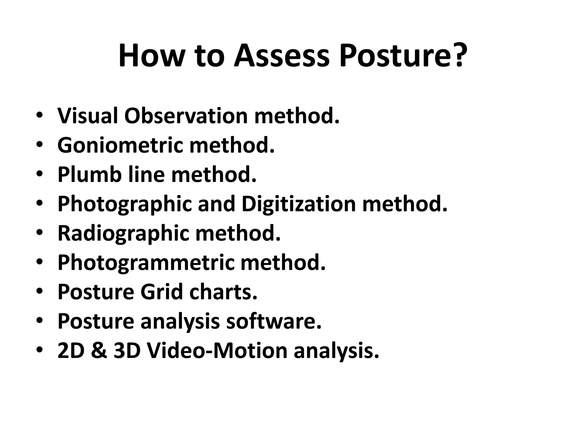 Postural analysis | PPTX