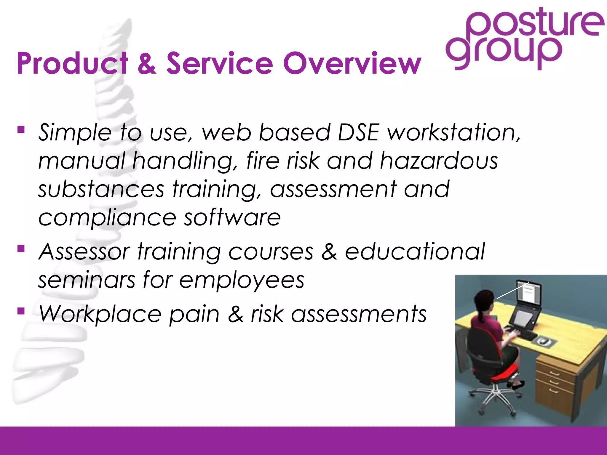 Posture Group Online Workstation Assessments Online DSE Workstation Assessments | PPT