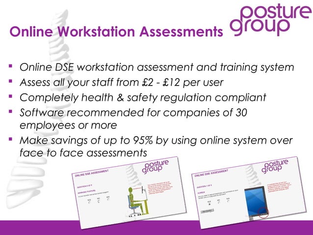 Posture Group Online Workstation Assessments Online DSE Workstation Assessments | PPT