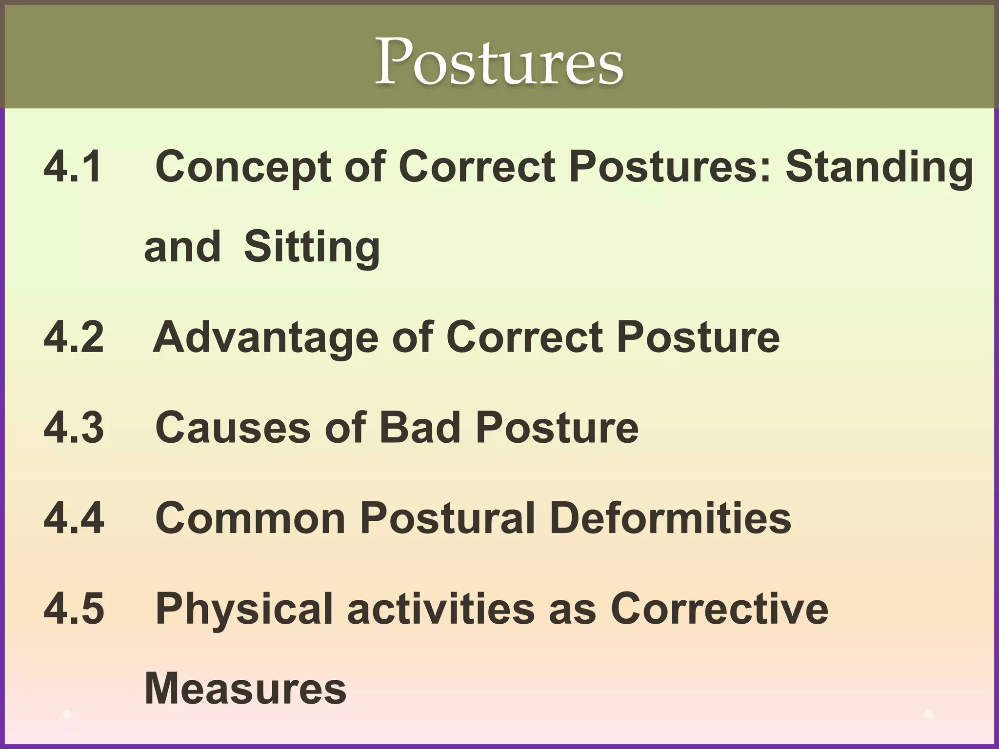 Lesson 4 - Postures | PPTX