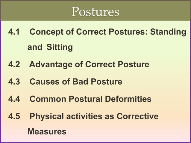 Lesson 4 - Postures | PPTX