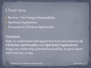 Postures of christian spirituality presentation | PPT | Free Download