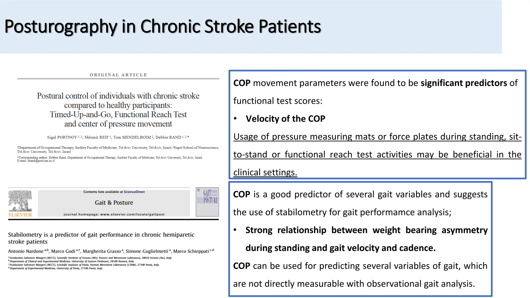 Posturography in Neurological Disorders - How to assess and treat ...