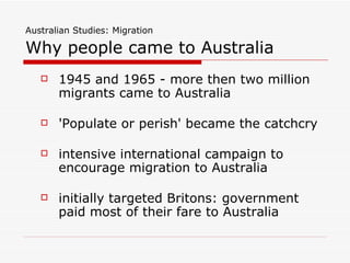 Postwar Migration Feb 9 2009 | PPT