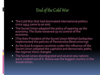 Post world war political developments | PPTX