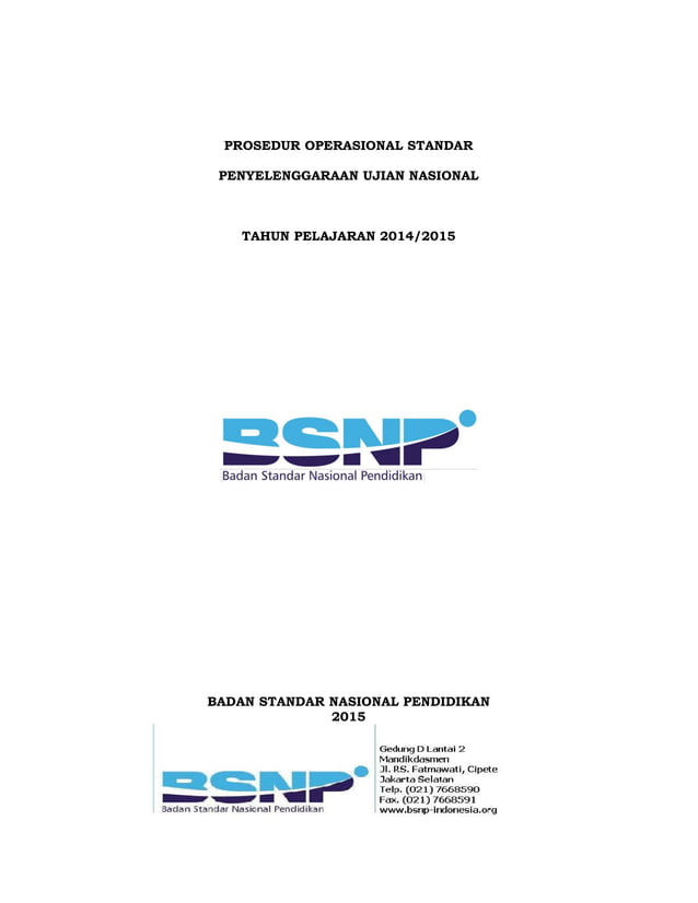 Pos ujian nasional 2015 | PDF