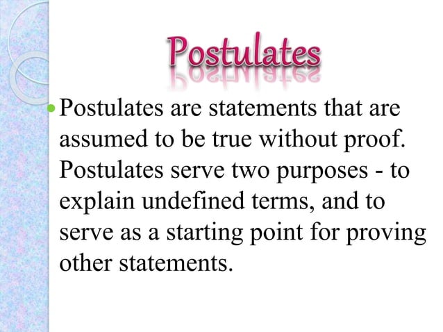 Posulate and theoroem | PPT