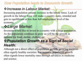 population promote economic development | PPTX