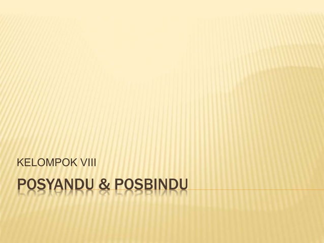 Posyandu & posbindu | PPT