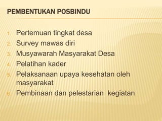 Posyandu & posbindu | PPTX