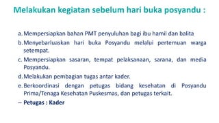 tentang posyandu prima dan peningkatan kapasitas kader | PDF