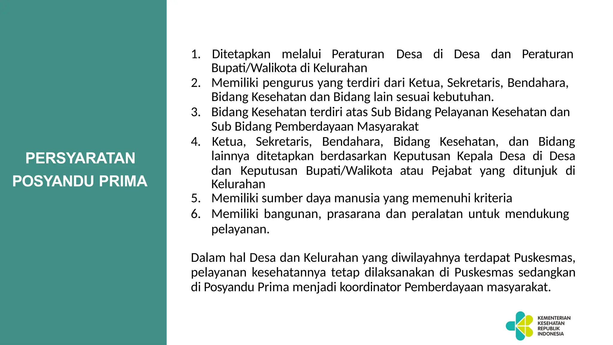 Kebijakan Pelayanan Posyandu Prima di era transformasi layanan ...