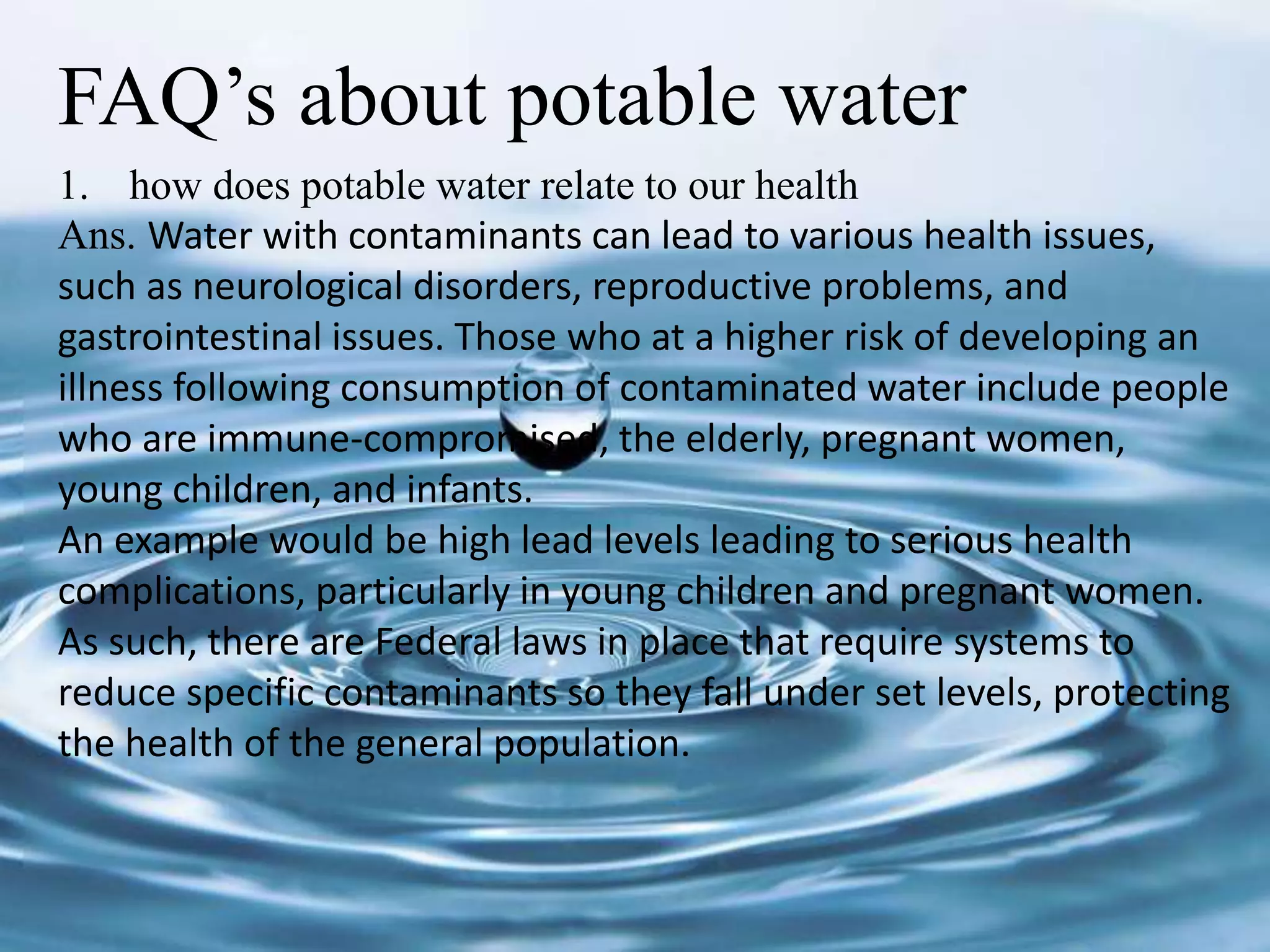 Potable water | PPTX