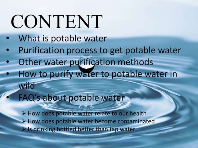 Potable water | PPTX