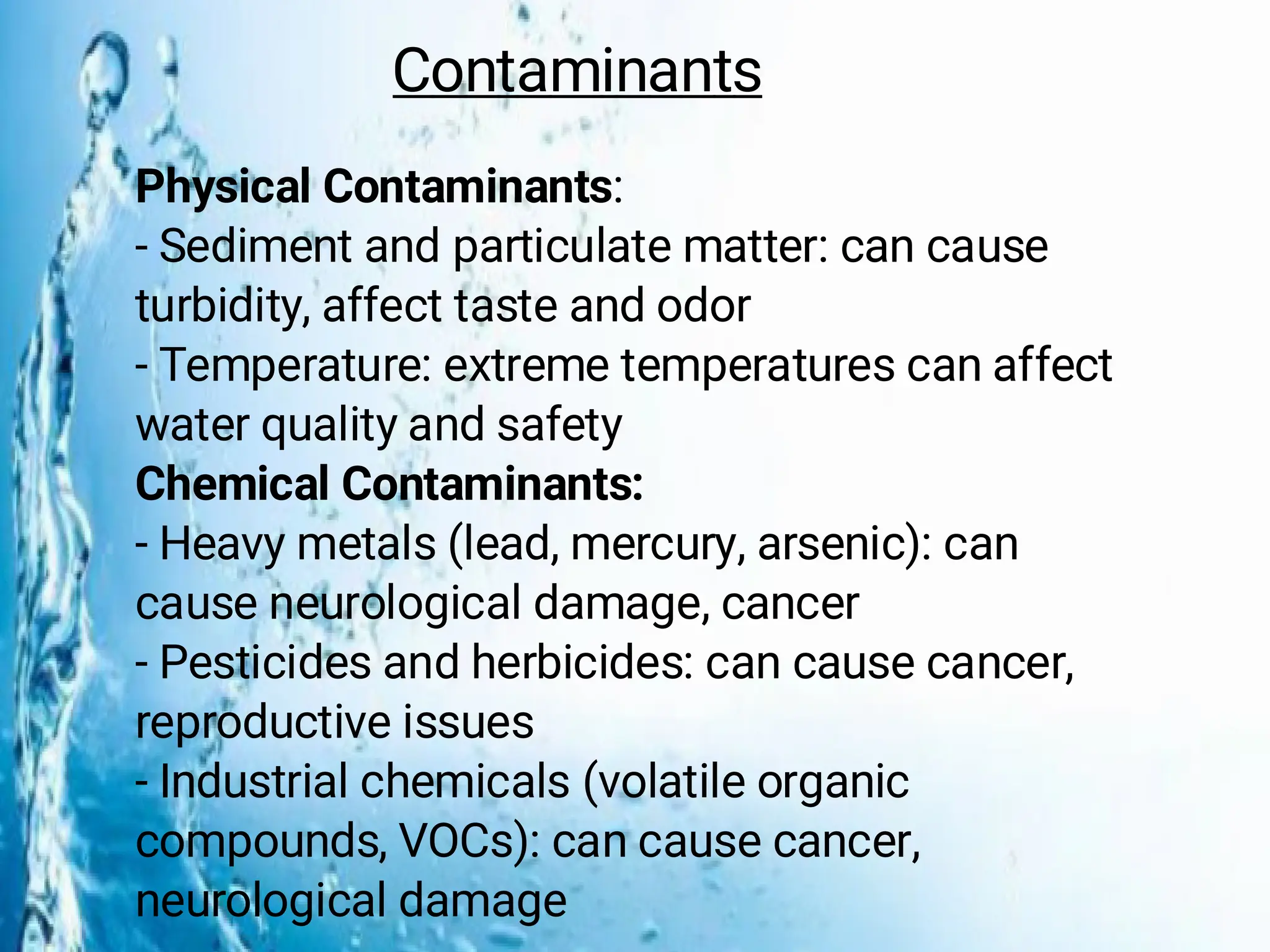 Treatment and safety of Drinking (potable) water | PDF