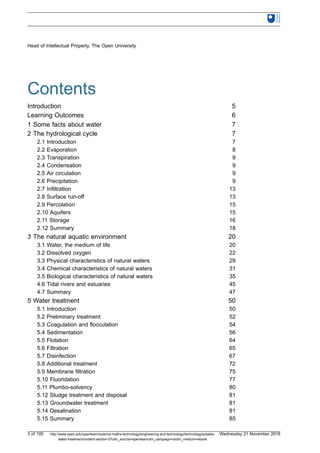 Potable water treatment | OpenLearn | PDF