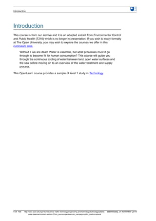 Potable water treatment | OpenLearn | PDF
