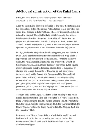 Potala palace | PDF
