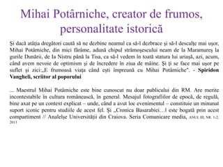 Revistă bibliografică: Mihai Potârniche | PPTX