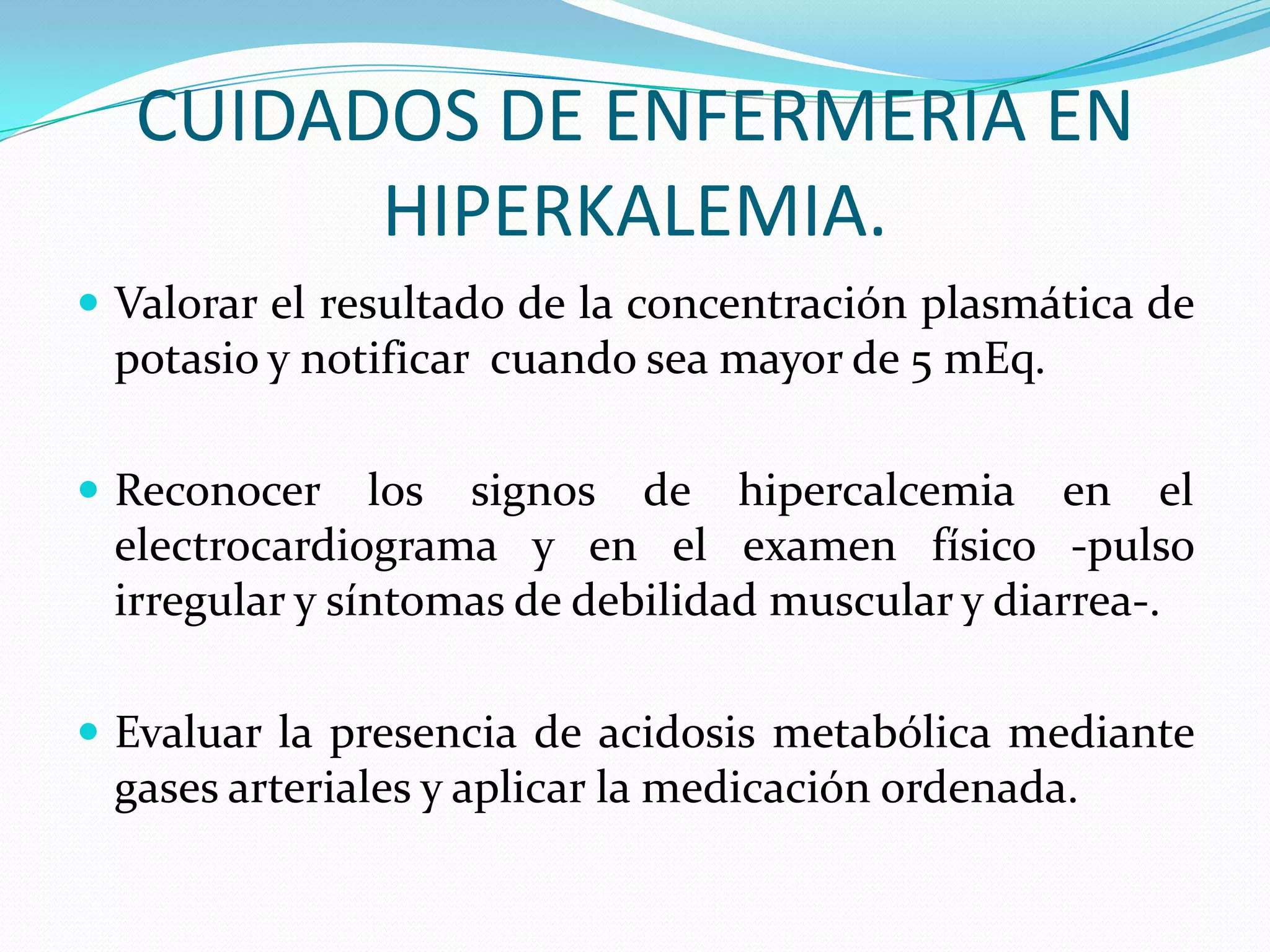 Potasio hipo - hiperkalemia | PPT