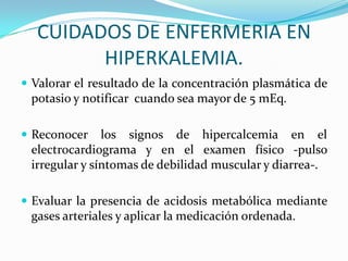 Potasio hipo - hiperkalemia | PPT