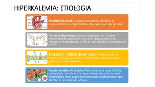 alteraciones del potasio hipokalemia e hiperkalemia | PPTX