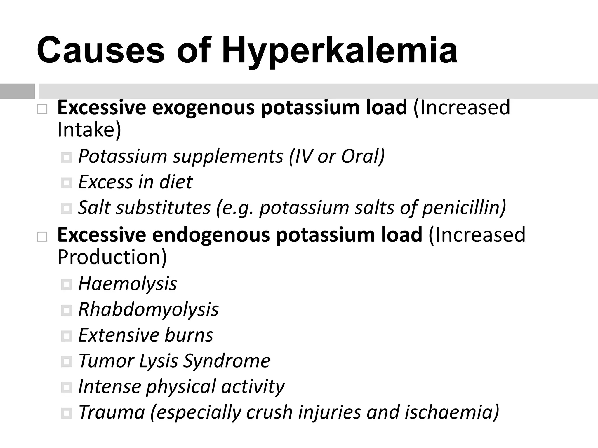 Potassium; Hypokalemia and hyperkalemia | PPTX