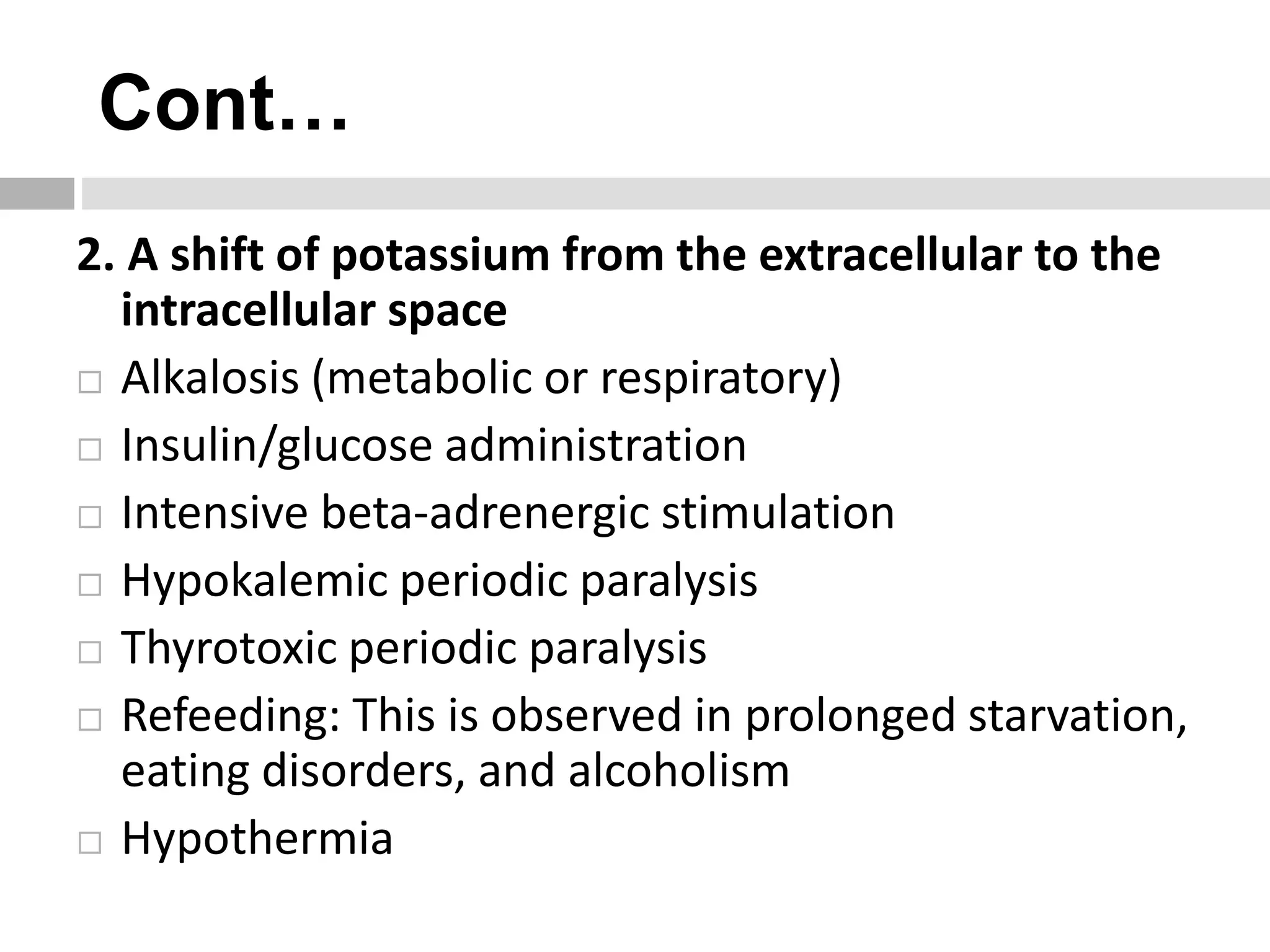 Potassium; Hypokalemia and hyperkalemia | PPTX