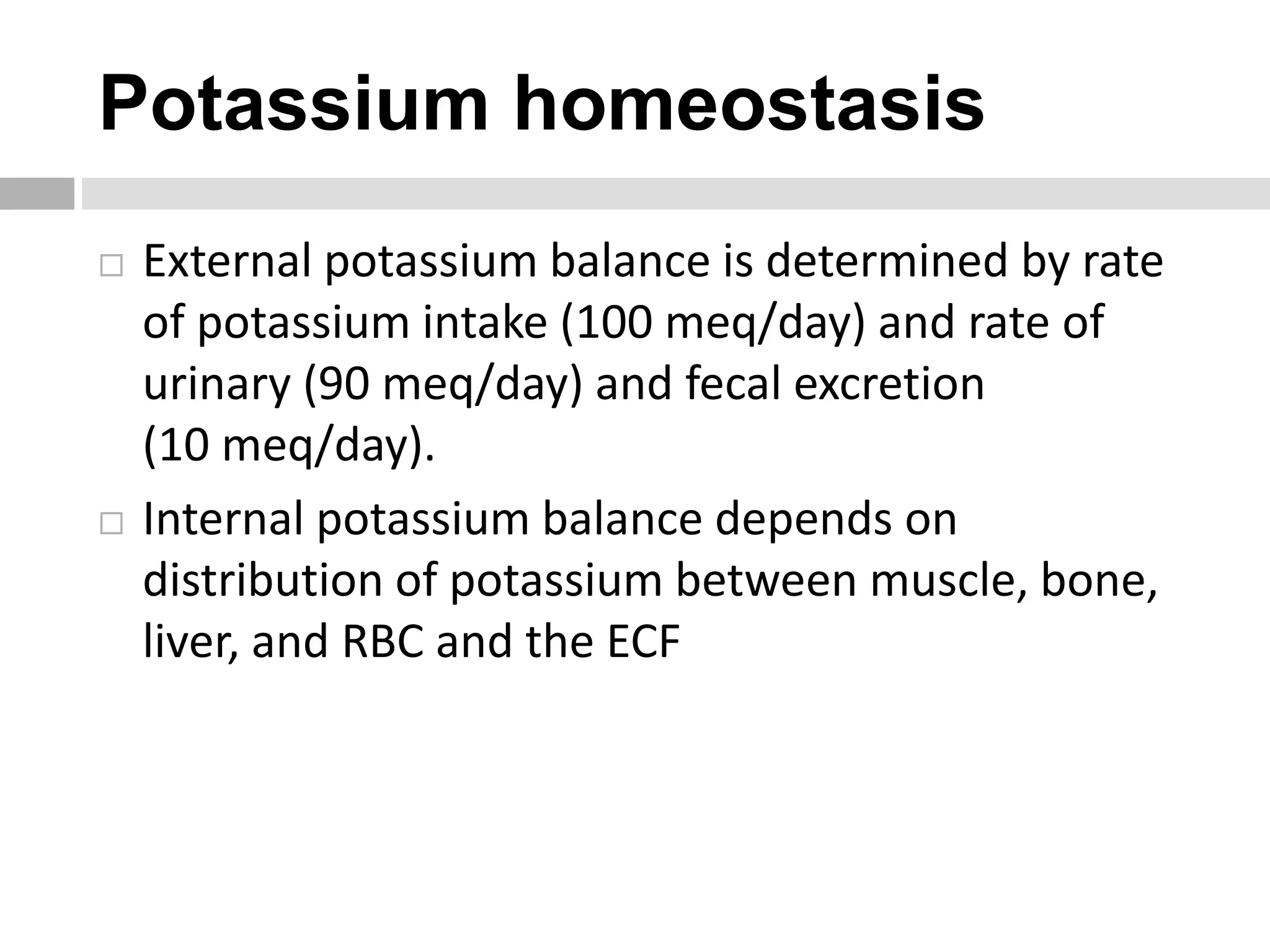 Potassium; Hypokalemia and hyperkalemia | PPTX