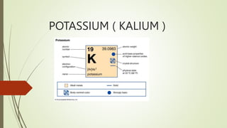 Potassium.pptx is very important for health | PPT