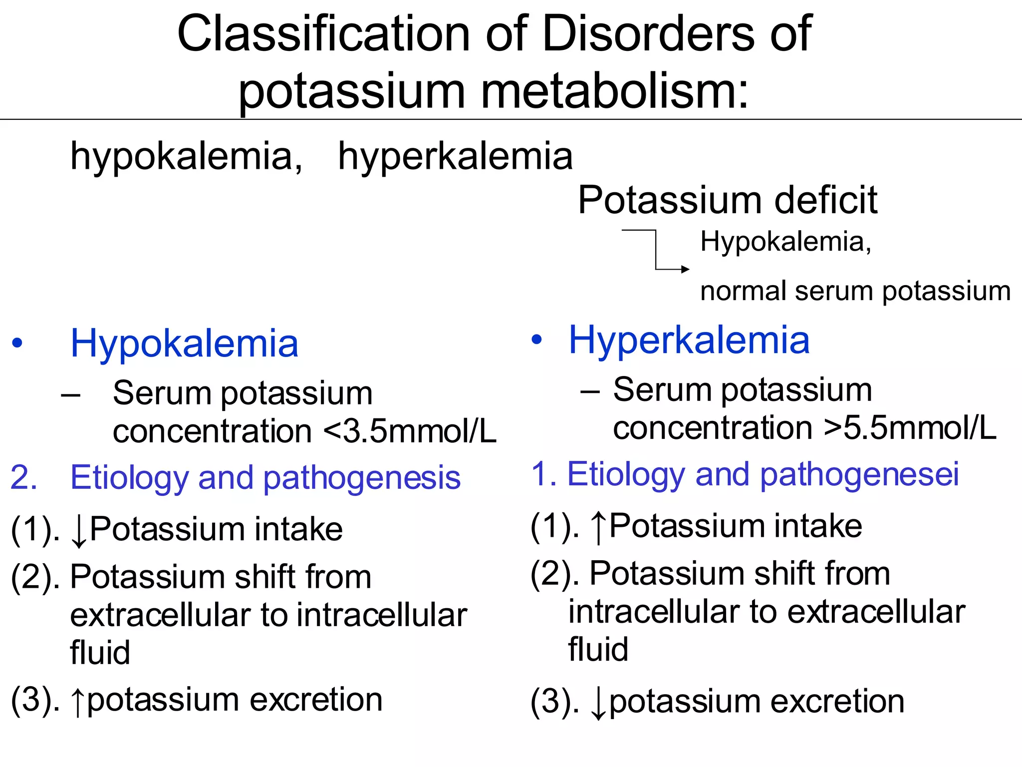 Potassium Imbalance | PPT