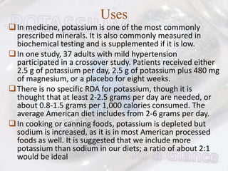 Potassium at a glance | PPTX | Digestive Disorders | Diseases and ...