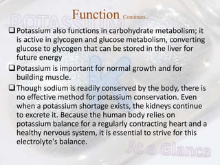 Potassium at a glance | PPTX