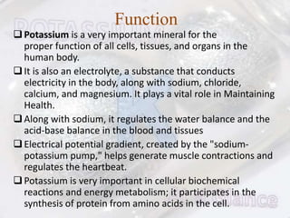 Potassium at a glance | PPT