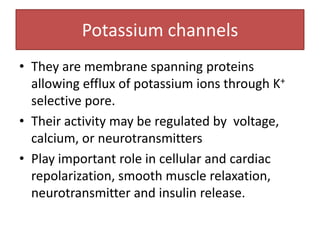 Potassium channel openers | PPTX
