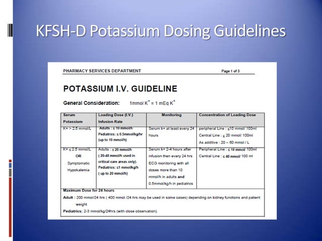 Potassium Chloride and Patient Safety