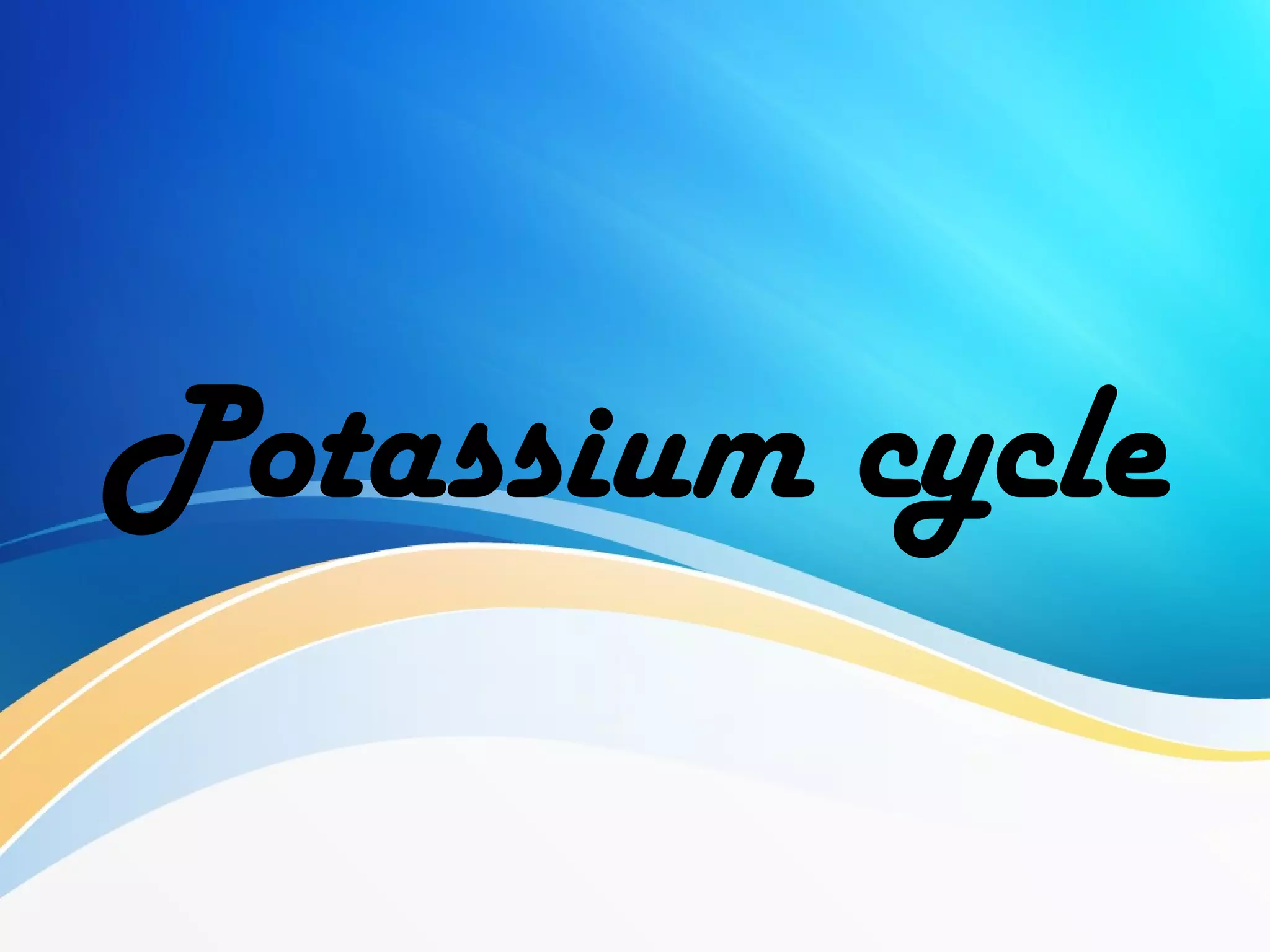 Potassium Cycle | PPT