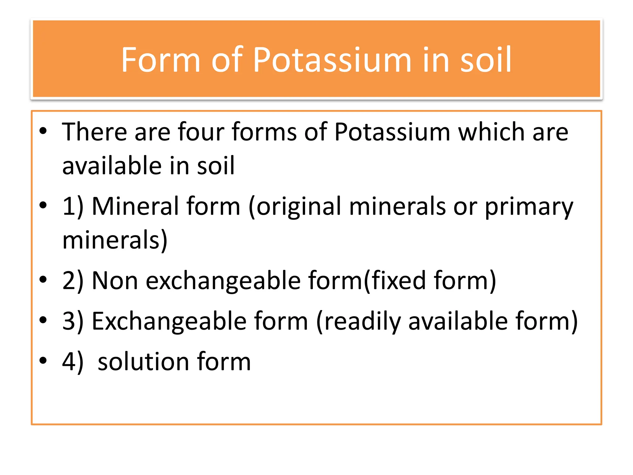 Potassium cycle soil science topic (soil fertility and biodiversity) | PPTX