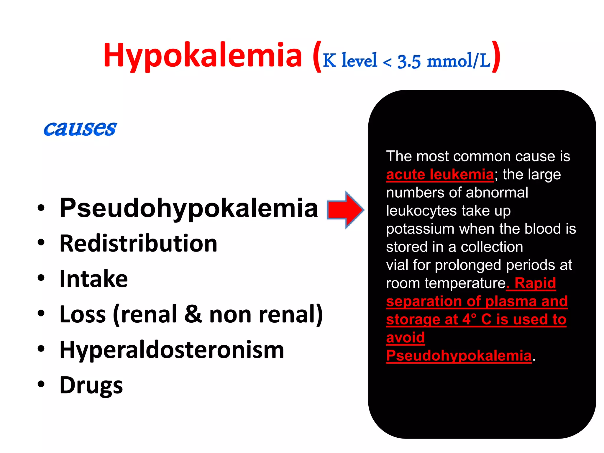 Potassium disorders , comprehensive & practical approach . | PPTX