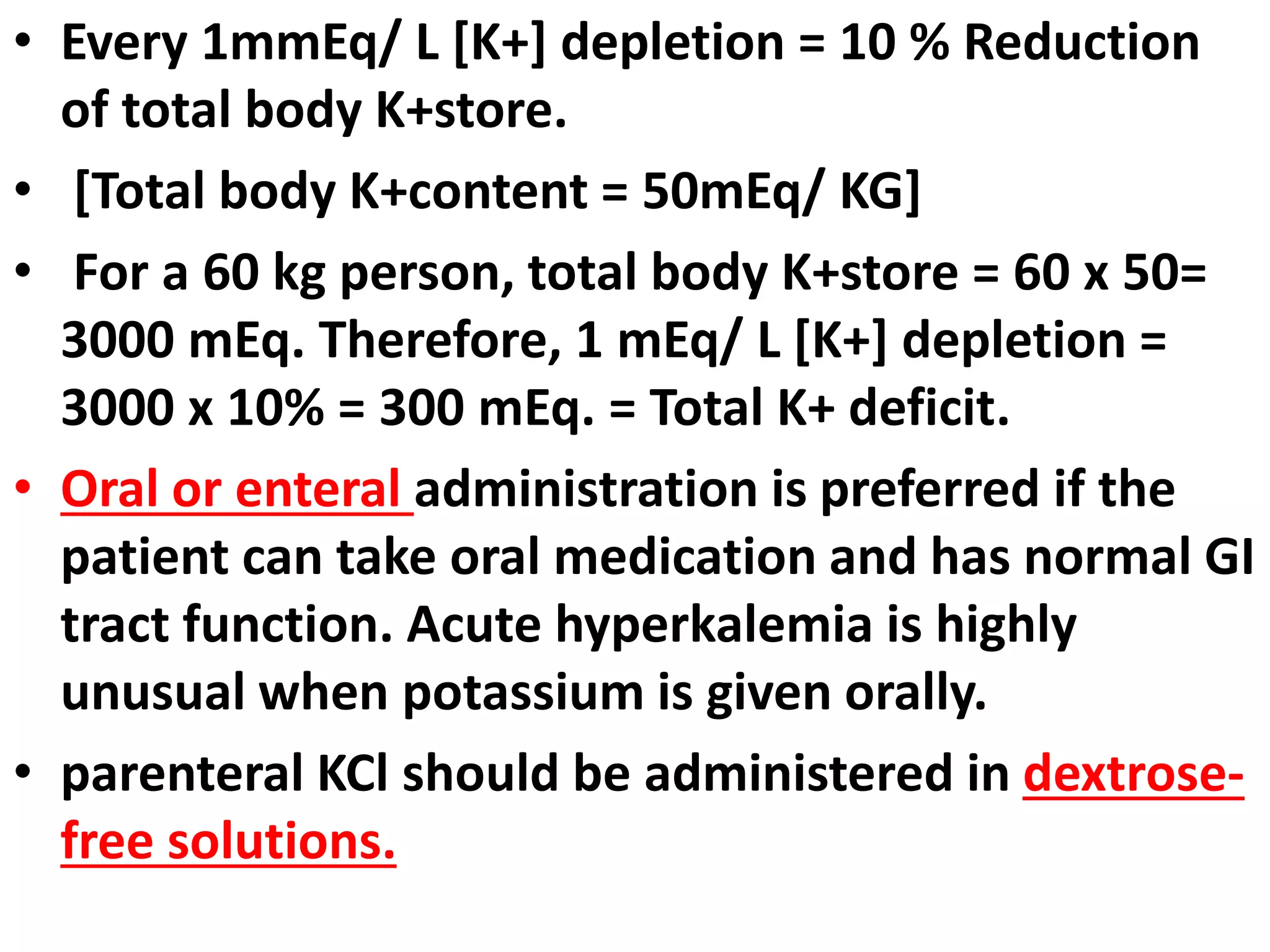 Potassium disorders , comprehensive & practical approach . | PPTX