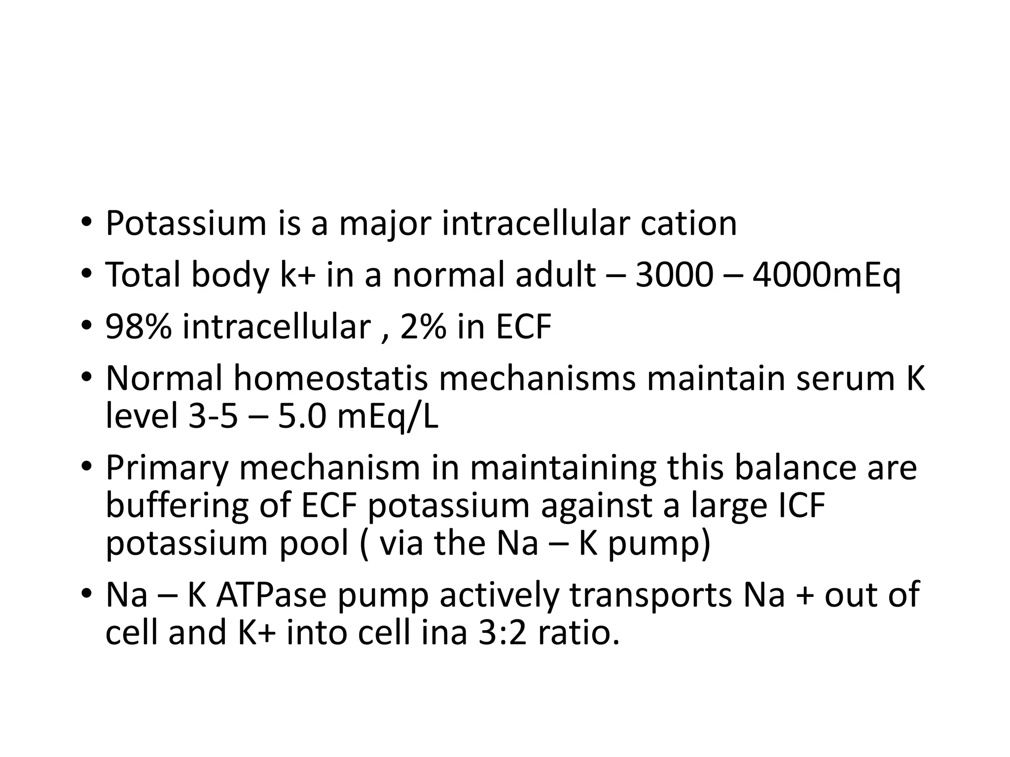 Potassium disorders-hypokalemia and hyperkalemia | PPTX